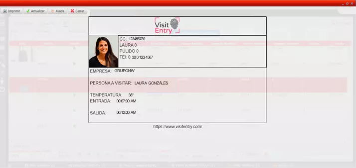 Software de control de visitantes empresariales